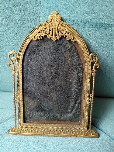 Antique Gilded Gothic Cathedral Christogram Picture Frame | eBay