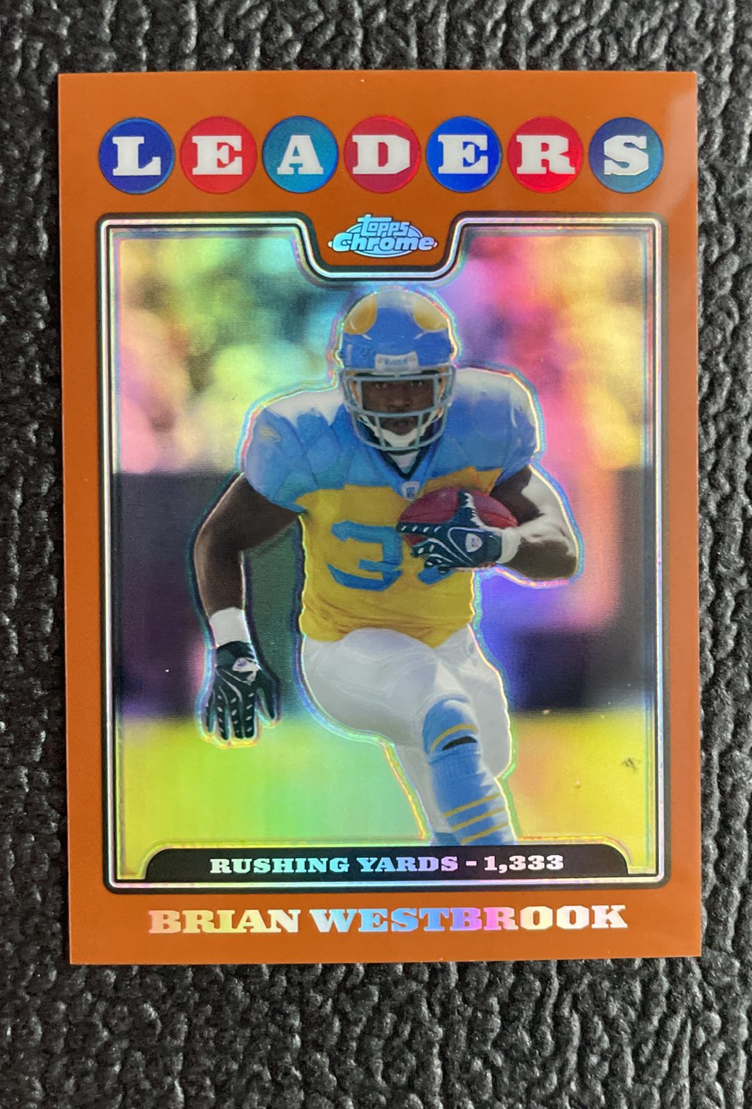 🔥BRIAN WESTBROOK 2008 TOPPS CHROME LEAGUE LEADERS BRONZE REFRACTOR /425 ...