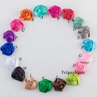 Flat Back Mini Satin Ribbon Rose Flower Rolled Rosettes For DIY ...