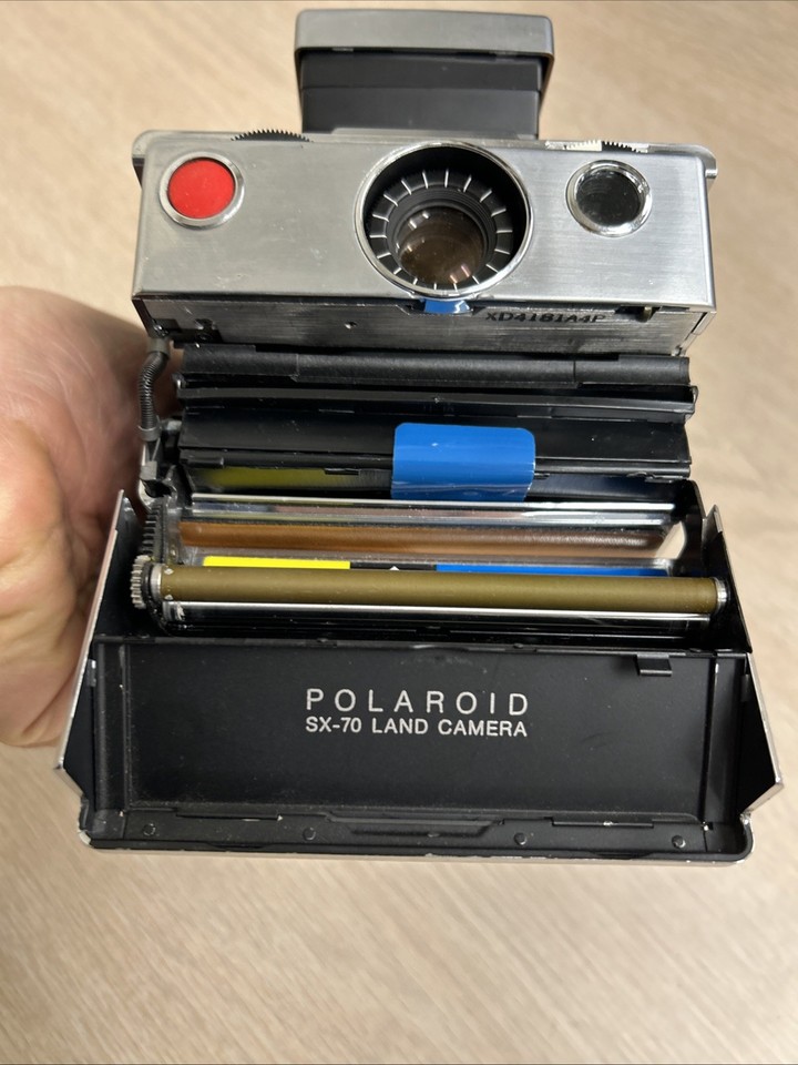 Vintage Polaroid SX-70 Land Camera Brown Leather UNTESTED - PARTS ...