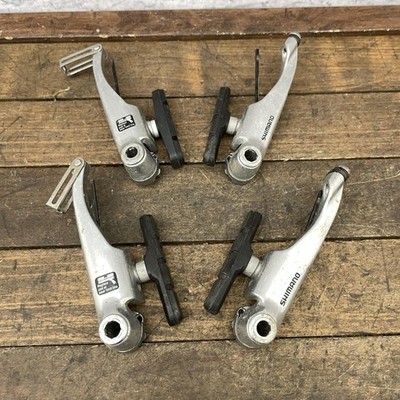 Shimano Deore LX BR-M600 V-Brakes Set Silver Pair Front Rear BMX MTB ...