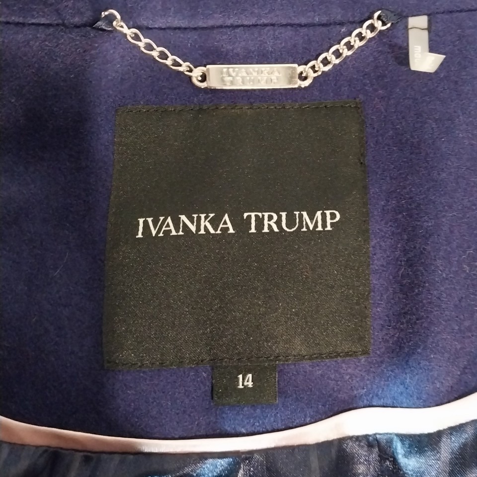 Ivanka Trump Single-Breasted Purple Coat Women's Size 14 High Collar ...