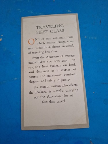 Packard 3 25 RunAbout Four Passenger Original Brochure | eBay