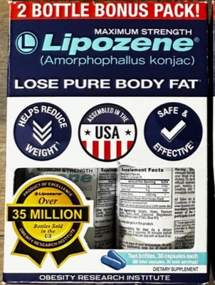Lipozene Maximum Strength Weight Loss Supplement (1500 mg) 60 Capsules ...