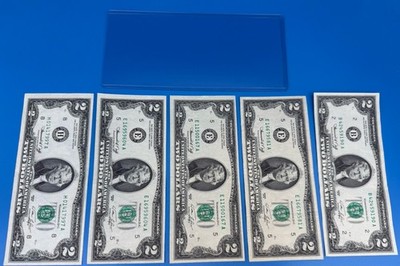 Lot of 5 1976 Bicentennial 2 Dollar Bills Crisp Circulated Federal ...