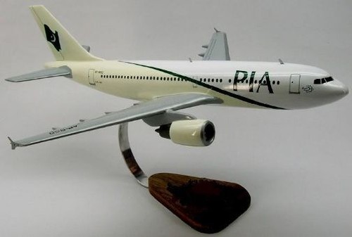 Airbus A-310 Pakistan PIA A310 Airplane Desktop Kiln Dry Wood Model ...