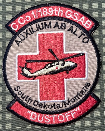 US Army C Co 1/189th GSAB South Dakota Montana Dustoff Patch Repro ...