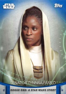 Women of Star Wars (2020) BLUE PARALLEL BASE Card #75 / SENATOR TYNNRA ...