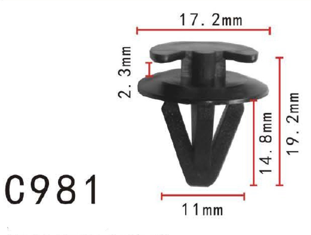 20pcs Fit VW 481-867-197 Trim Panel Rivet Retainer Fastener Clip ...