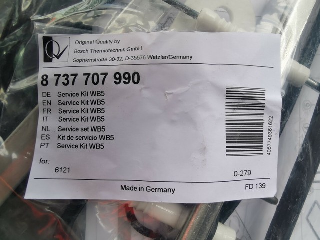 Service Wartungsset Kit Wb5 Bosch Junkers 8737707990 günstig kaufen | eBay