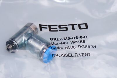 FESTO GRLZ-M5-QS-6-D 193155 Drossel-Rückschlagventil OVP, NEU | eBay.de