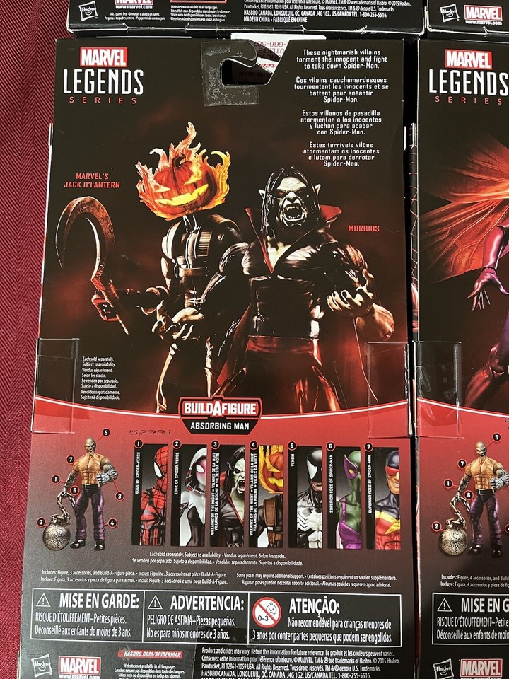 Hasbro Marvel Legends Spider-man Absorbing Man BAF Complete Set Of 8 | eBay