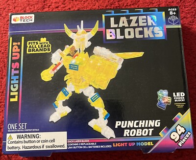 Blocks Tech Lazer Color Changing LED Building Blocks Punching Robot 94 ...