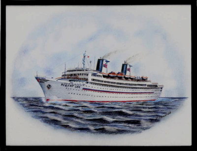 Original Art Work...ss REGENT SEA...cruise ship...Regency Cruise Line ...