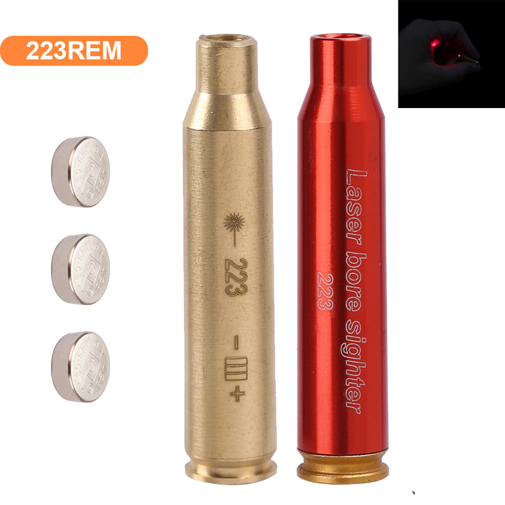 Red Laser 223REM Bore Sighter Sight Cartridge .223 Cal & 5.56mm Dot ...