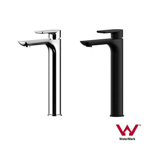 PLUSH Round Square High Rise Basin Sink Mixer Tap | Chrome, Matte Black ...