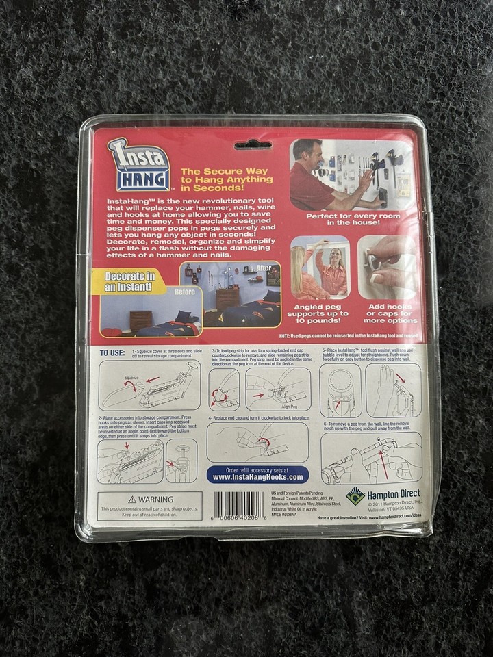 Insta Hang 47 Piece Set New in Package Sealed Wall Hanging Kit As Seen on TV NEW | eBay