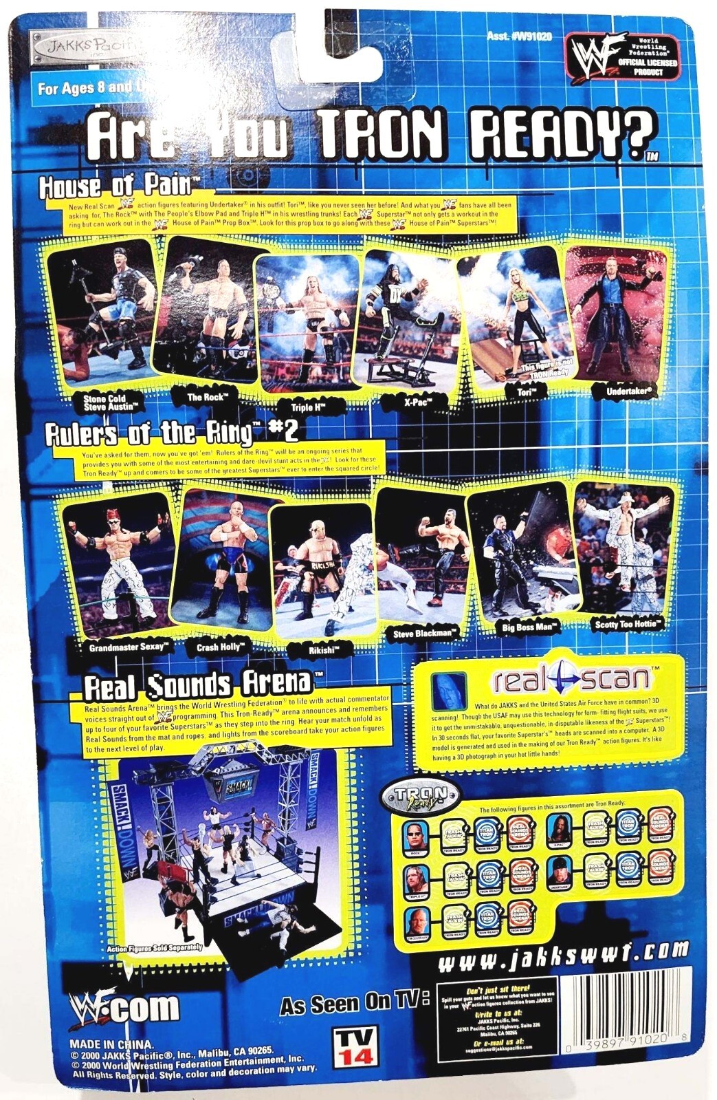 VINTAGE WWF 2000 JAKKS SMACK DOWN HOUSE OF PAIN TRIPLE H HHH W/ BELT ...