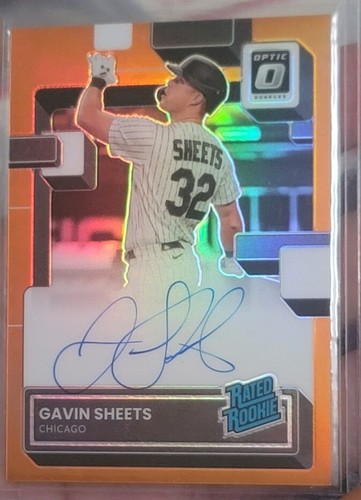 2022 optic Gavin sheets rookie auto orange holo #/125 White Sox RC SP ...