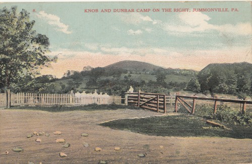 KNOB and DUNBAR CAMP ON THE RIGHT JUMMONVILLE PA - Old Postcard Posted ...