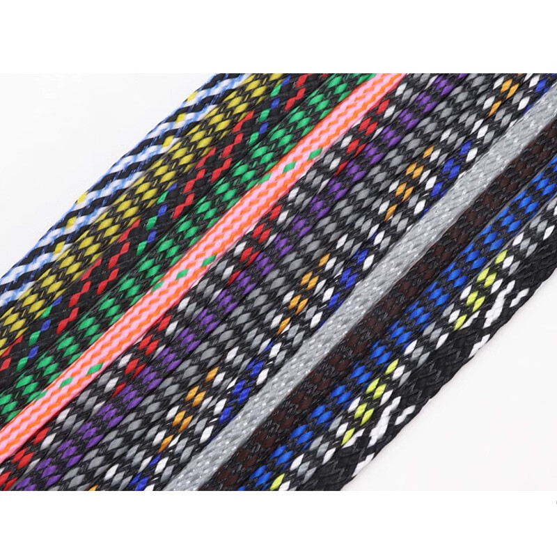 4MM Wide Color Braided Expandable Sleeving PP Cotton Yarn+PET Cable ...