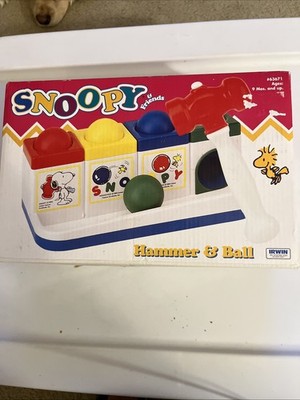 Vintage Snoopy Hammer & Ball Activity Toy New Unopened Box | eBay