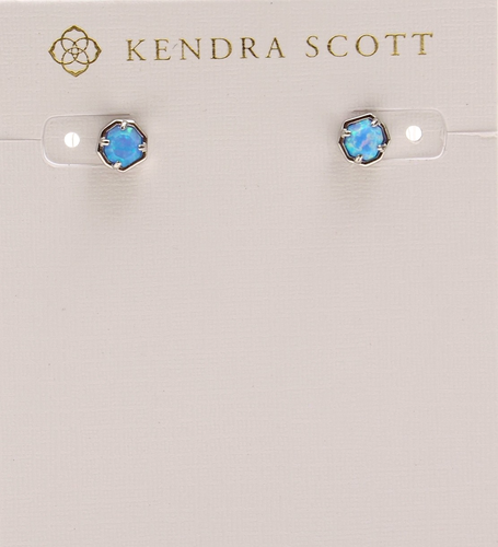 Kendra Scott W1041 Light Blue Kyocera Opal Framed Gemstone Stud ...