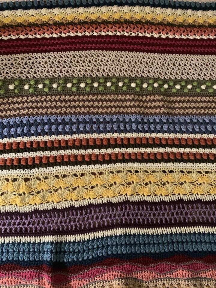 Vintage 50x55 Homemade Afghan Throw Blanket Hand Crocheted | eBay