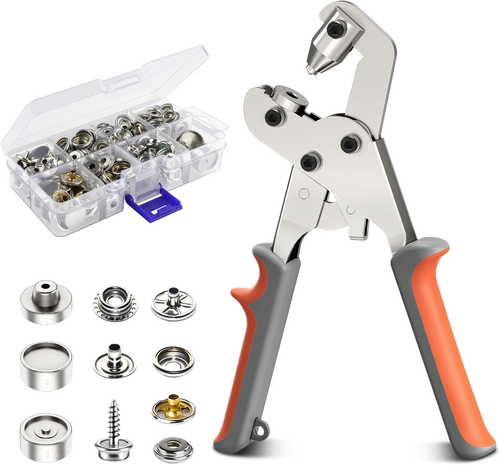 Snap Fastener Tool, Heavy Duty Snap Fastener Kit with 140Pcs Snap ...