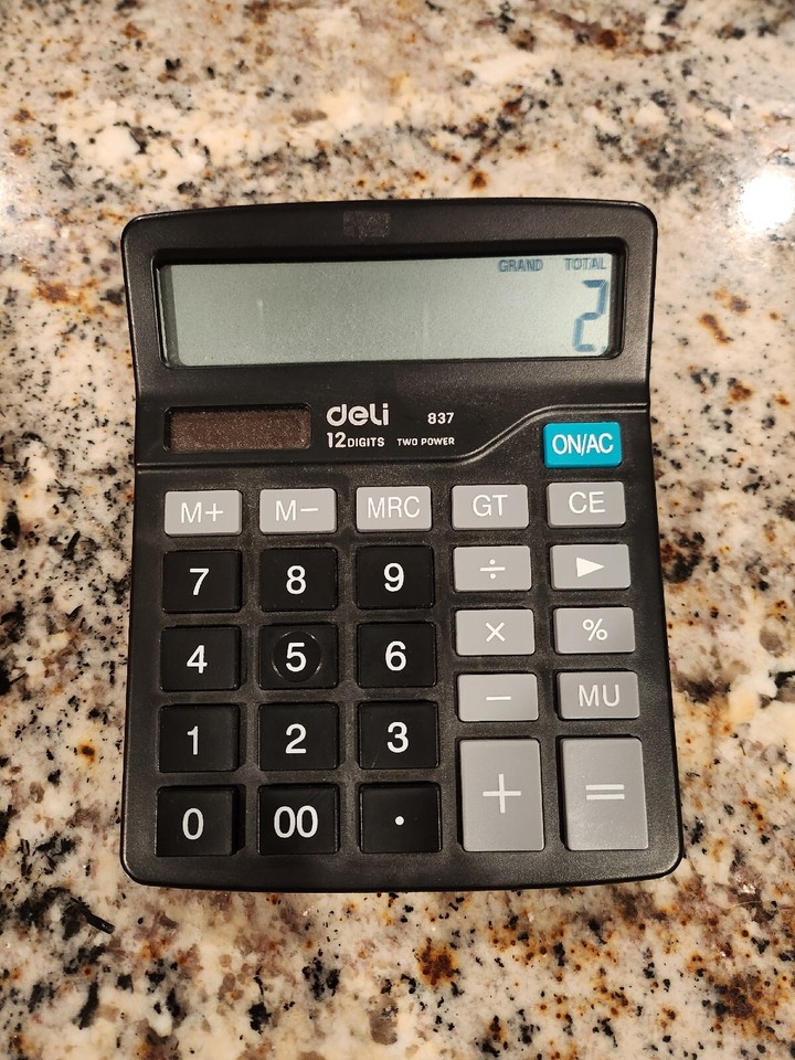 Calculator, Deli Standard Function Desktop Basic Calculators with 12 ...