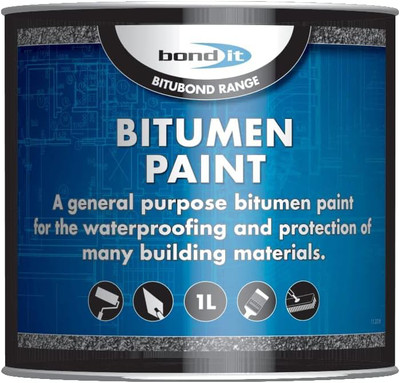 Bond-It Bitumen Paint - 1 litre - Solvent-bourne bituminous black paint ...