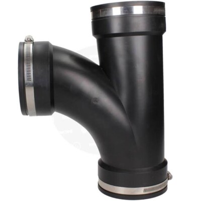 3” Inch Rubber Boot T Flexible Connector Coupling (Y Pond Pipe Koi ...