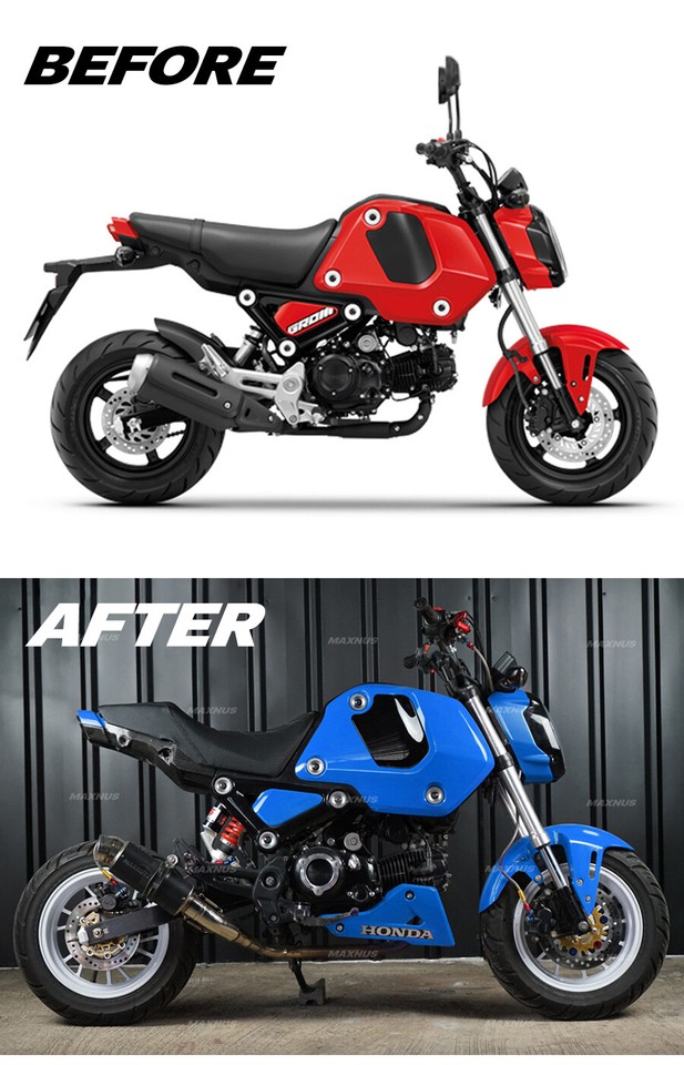 HONDA NEW GROM GROM 125 22 - 24 7PC BODY PANELS FRAME BODY BLUE | eBay