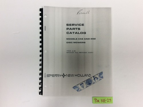 New Holland 442 and 462 Disc Mowers 2-83 Service Parts Catalog | eBay