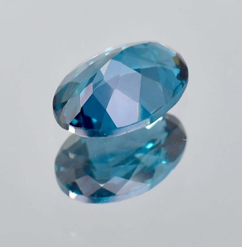 13.7X10mm Natural Indicolite Blue Green Tourmaline Oval Loose Gemstone ...