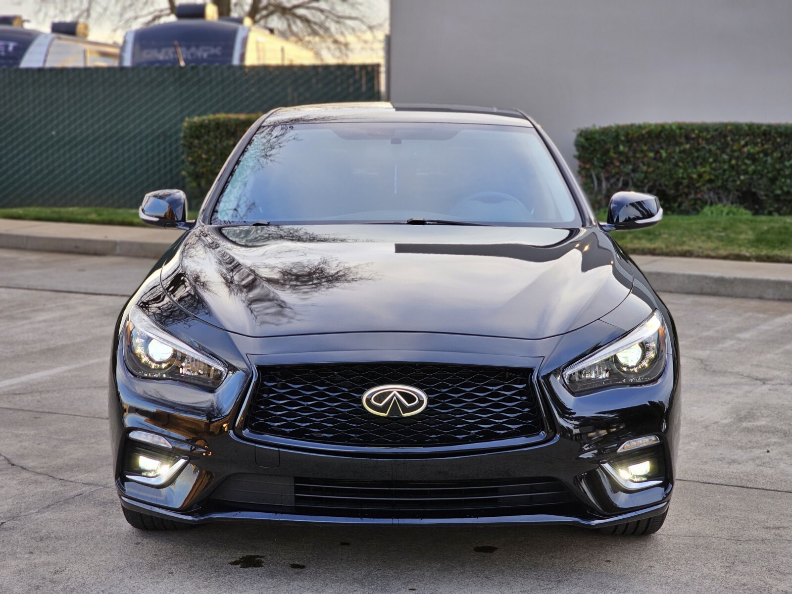 FOR 2018-2024 INFINITI Q50 WHITE LED All Black Emblem. | eBay