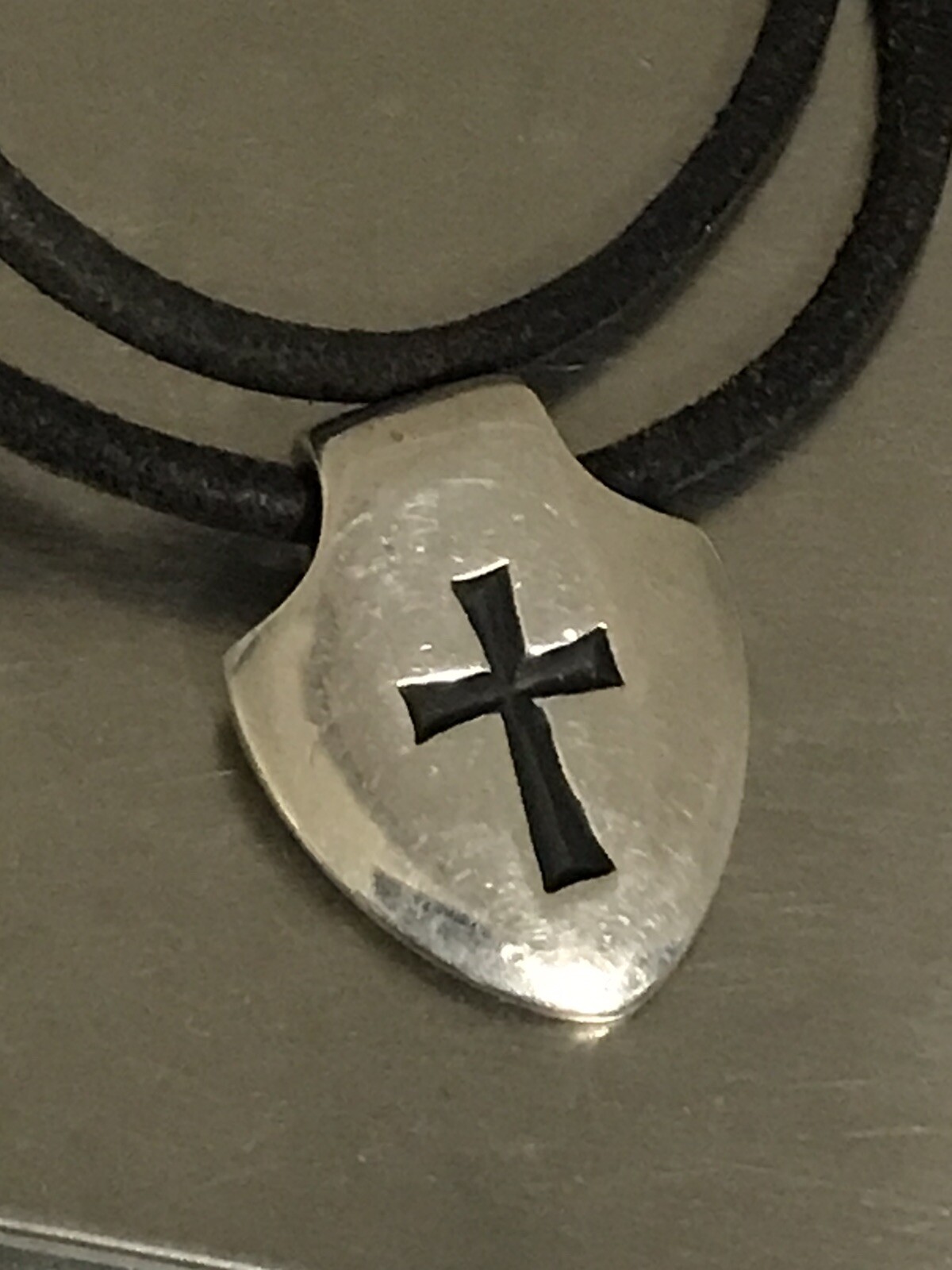 JAMES AVERY STERLING SILVER SHIELD CROSS Necklace LEA… - Gem