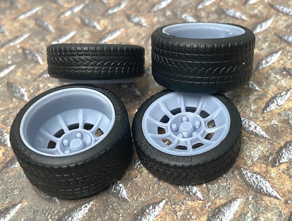 1/24 Scale: 21/20 Inch “Vector” Wheels With Wide Rear Street Tires ...