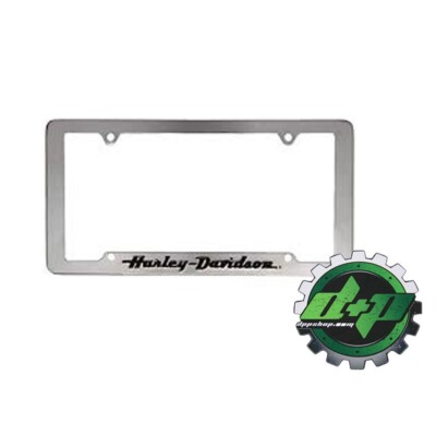 Harley Davidson Script Chrome License Plate Tag Frame Metal 6305 ...