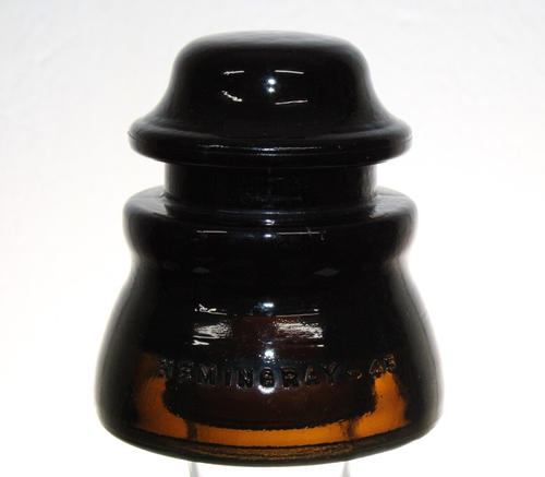 VINTAGE AMBER HEMINGRAY 45 INSULATOR | eBay