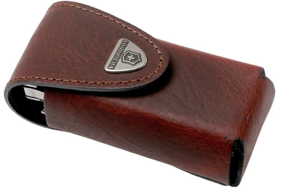 NEW Victorinox Swiss Army BROWN LEATHER PLUS Pouch for SWISSTOOL SPIRIT ...