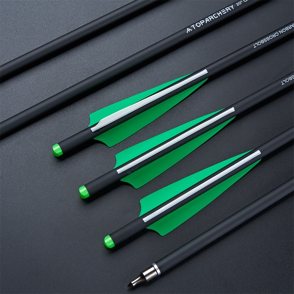 Hunting 20 inch Archery Carbon Crossbow Bolts Half Moon Nock OD 8.8mm ...