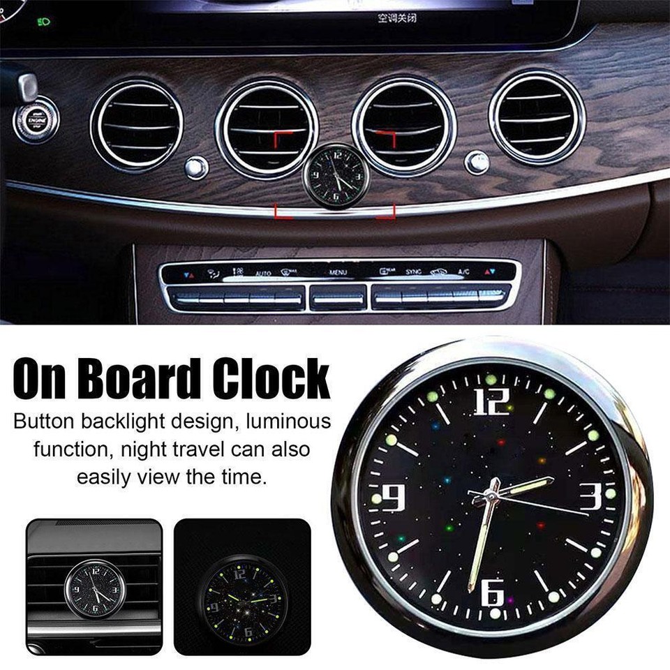 Car Clock Luminous Stick-On Digital Watch Quartz Clocks Dashboard Hot ...