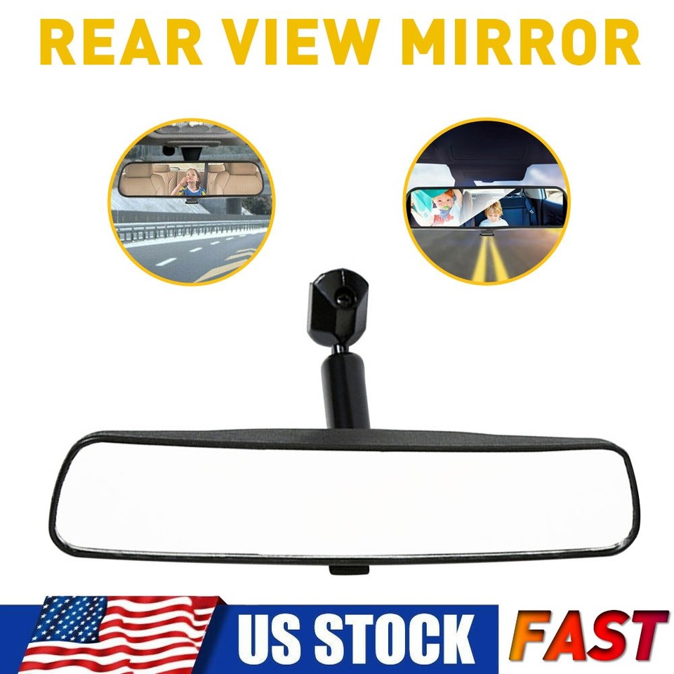 Durable 8" Black Rear View Mirror Interior Replacement Day Night ...