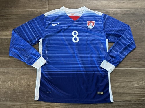 Nike Clint Dempsey #8 USMNT Soccer Jersey 2015 Away Kit Dri-Fit LS (Men ...