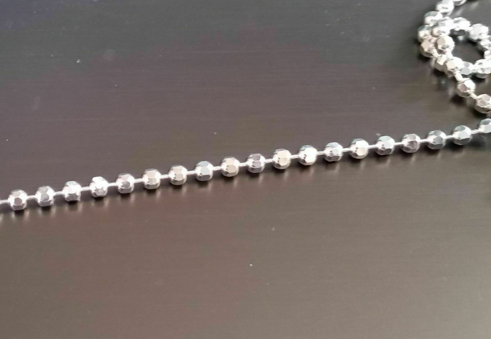 Diamond Cut Bead Chain - 2.2mm (Necklace,Bracelet,Anklet) - Sterling ...