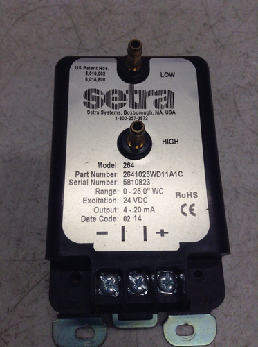 SETRA Pressure Sensor 2641-025W-D-11-A1-C / 2641025WD11A1C | eBay