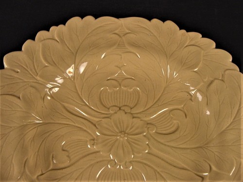 VERY RARE ANTIQUE 1800s RAISED RELIEF FLORAL DECORATED PLATE #3 YELLOW ...
