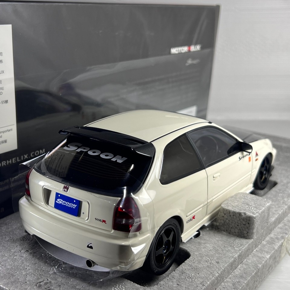 1/18 MOTORHELIX Honda Civic Type R EK9 Spoon Champion White SW388 ...