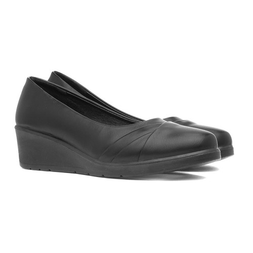 Softlites Womens Shoes Black Adults Ladies Wedge Breathable Comfortable ...